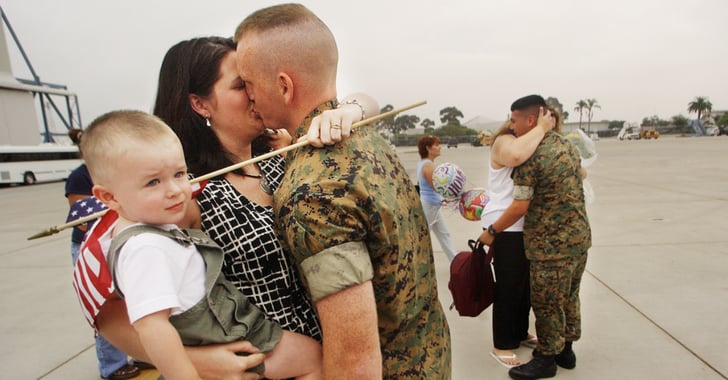 Soldier Homecoming Kissing Pictures | POPSUGAR Love & Sex