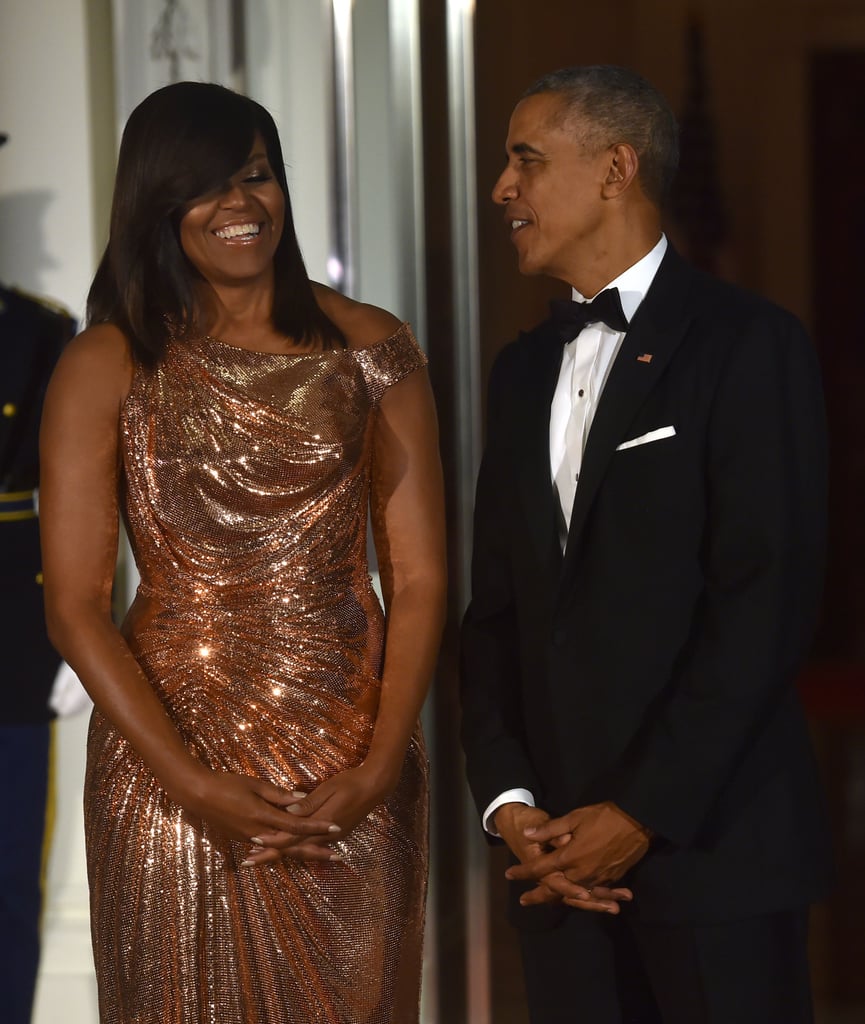 Barack and Michelle Obama at Last State Dinner October 2016 | POPSUGAR ...