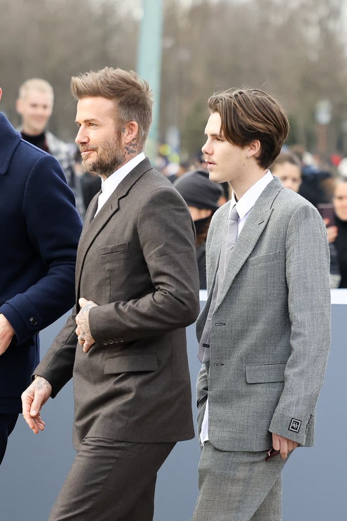 David and Cruz Beckham Sit Front Row at Paris Fashion Week | POPSUGAR ...