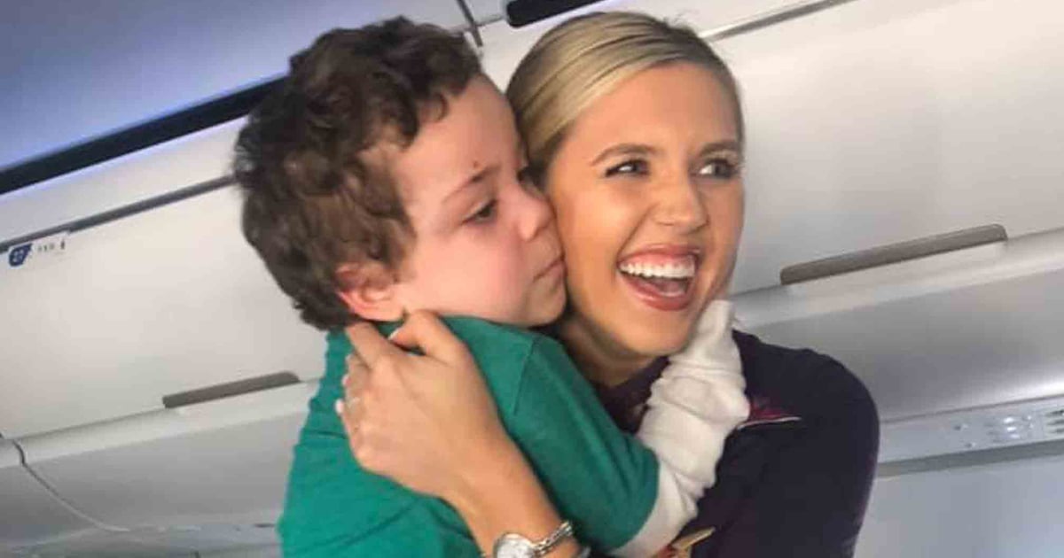 Flight Attendant Helps a Boy With Special Needs | POPSUGAR Family