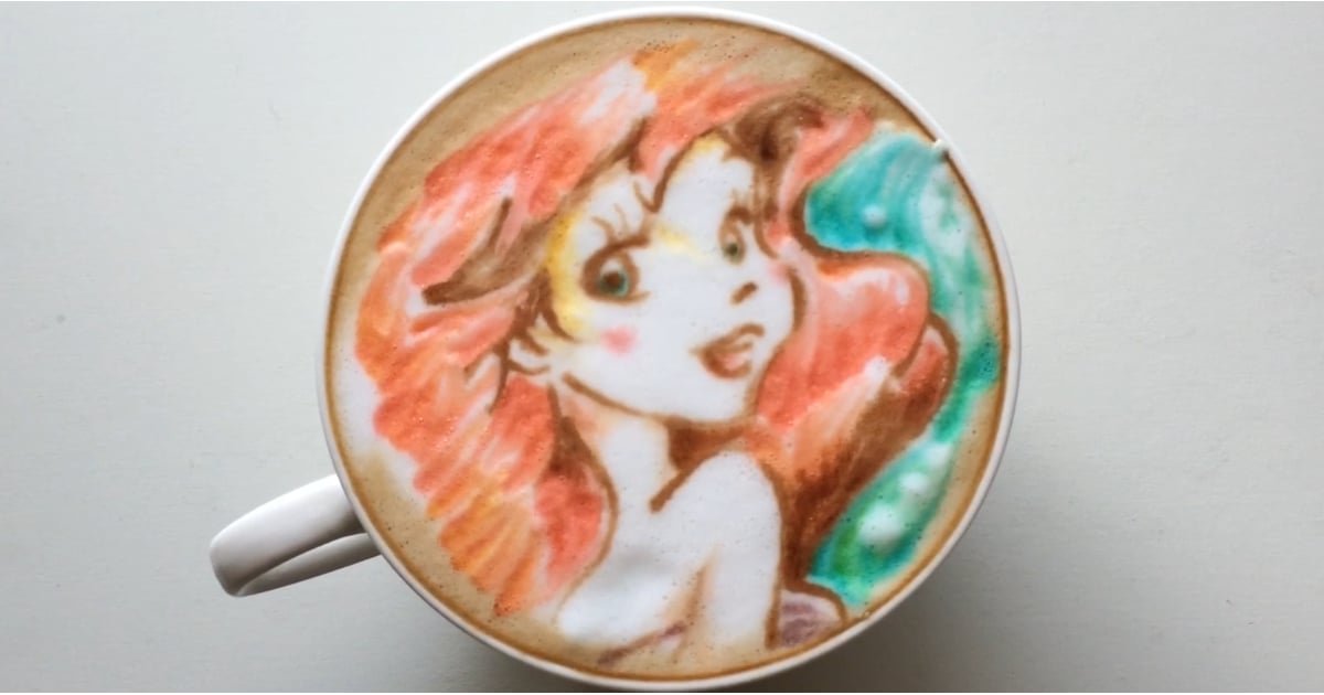 Little Mermaid Latte Art | POPSUGAR Food