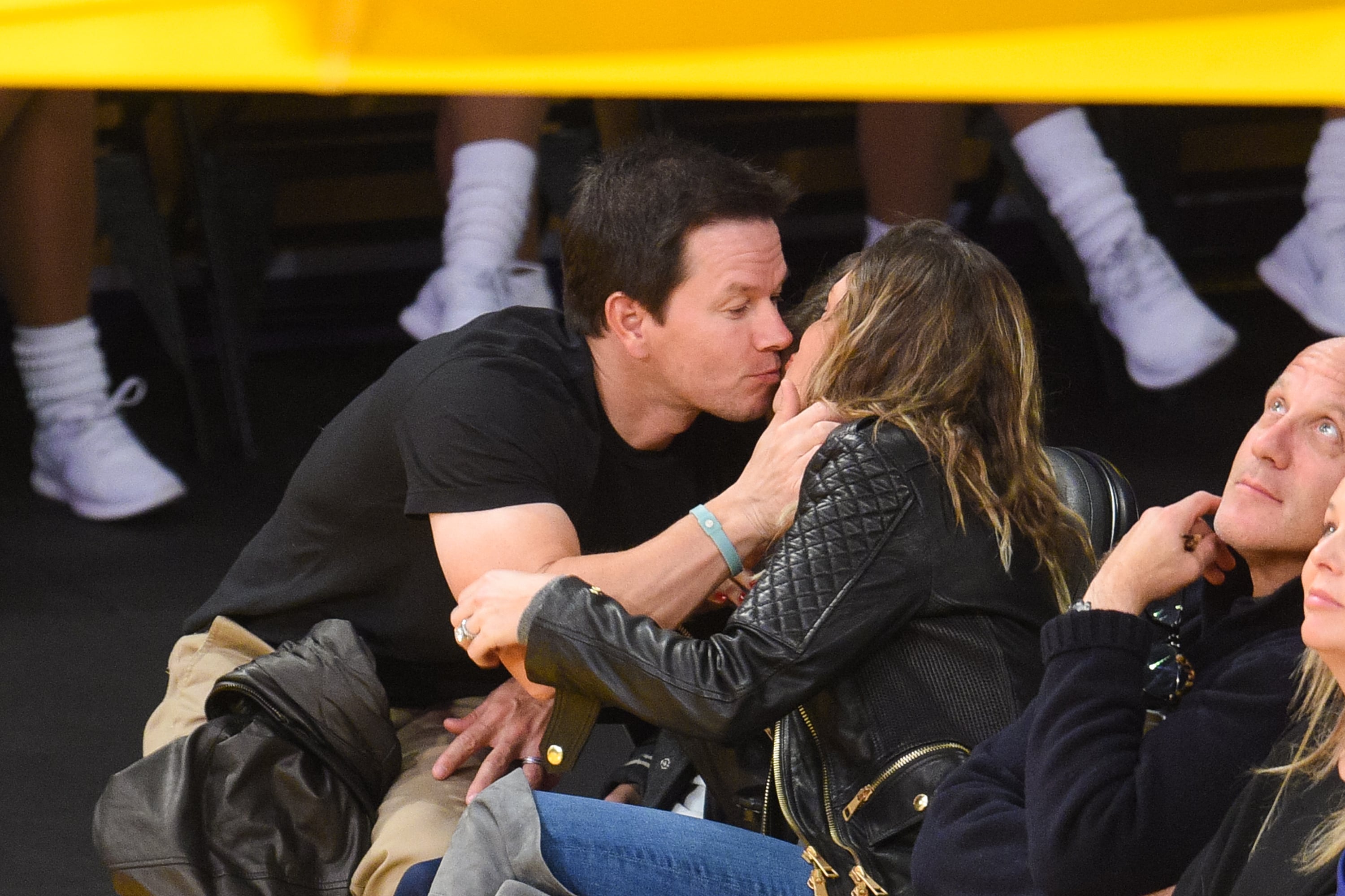 Mark Wahlberg With Wife and Daughter at Lakers Game 2015 | PS Celebrity
