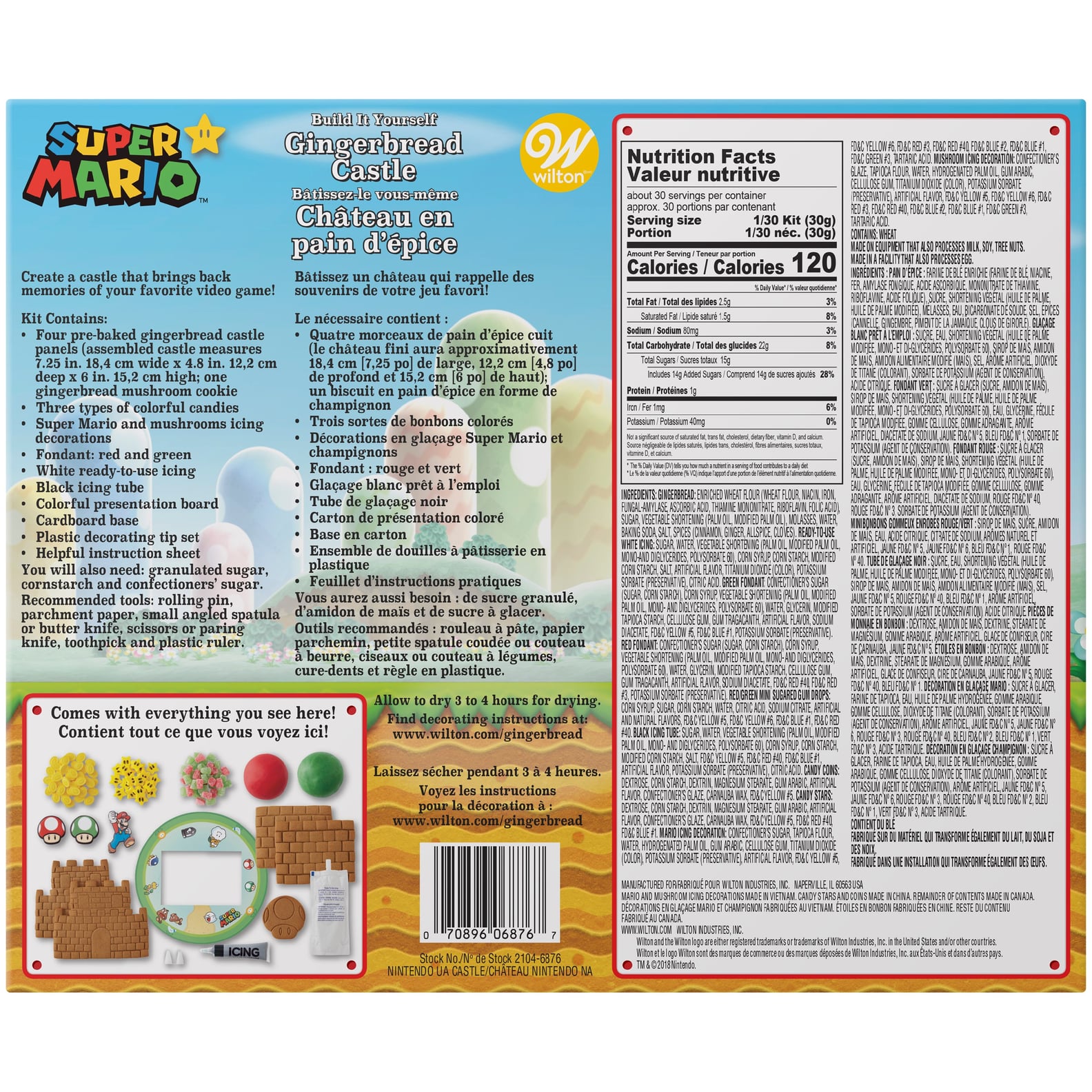 Shop the Nintendo Super Mario Gingerbread Cookie Castle Kit | PS Family