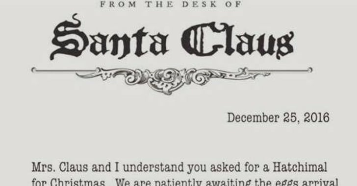 Apology Letters From Santa For Hatchimals | POPSUGAR Family