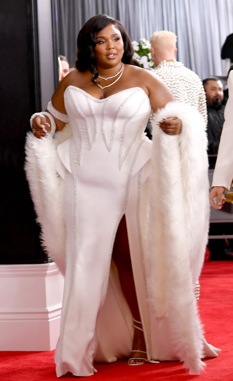 Lizzo's White Atelier Versace Dress at the Grammys 2020 | PS Fashion