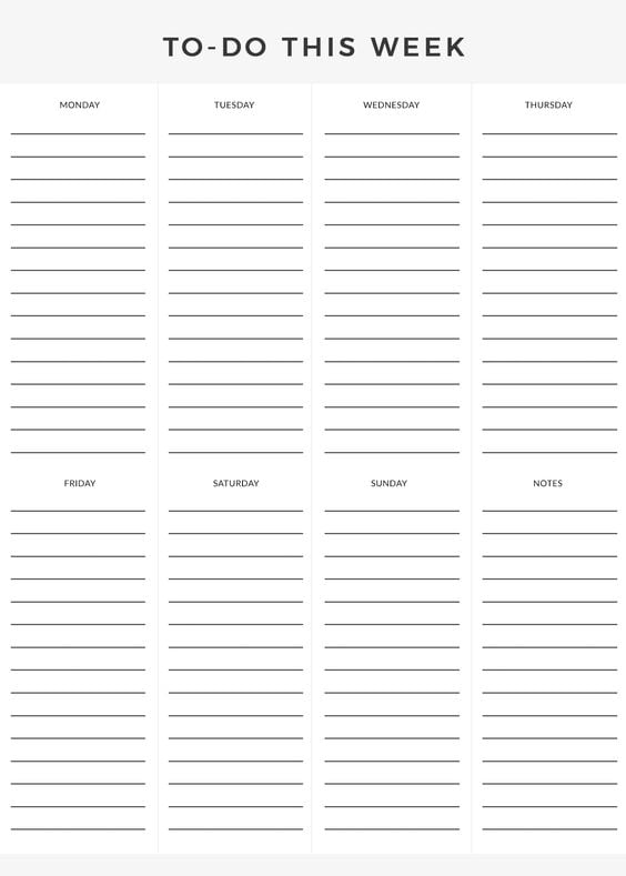 Printable Weekly To Do List Free Printable To Do Lists POPSUGAR