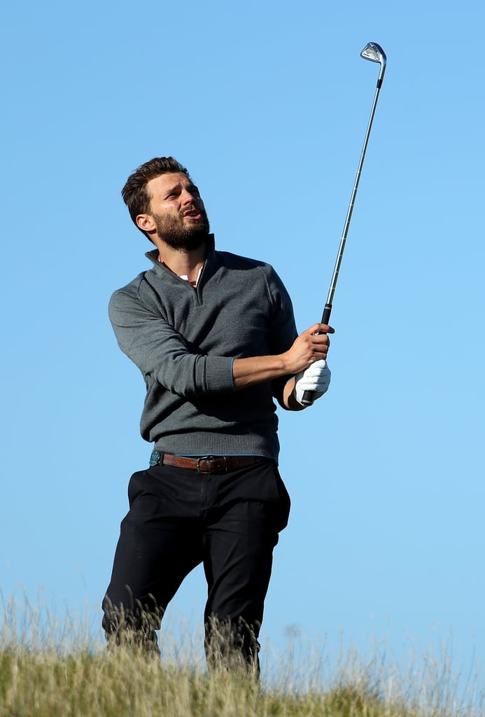 Jamie Dornan Golfing in Scotland October 2016 | POPSUGAR Celebrity