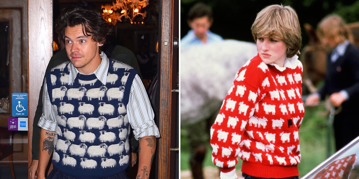 Harry Styles's Sheep-Print Sweater Vest | PS Fashion