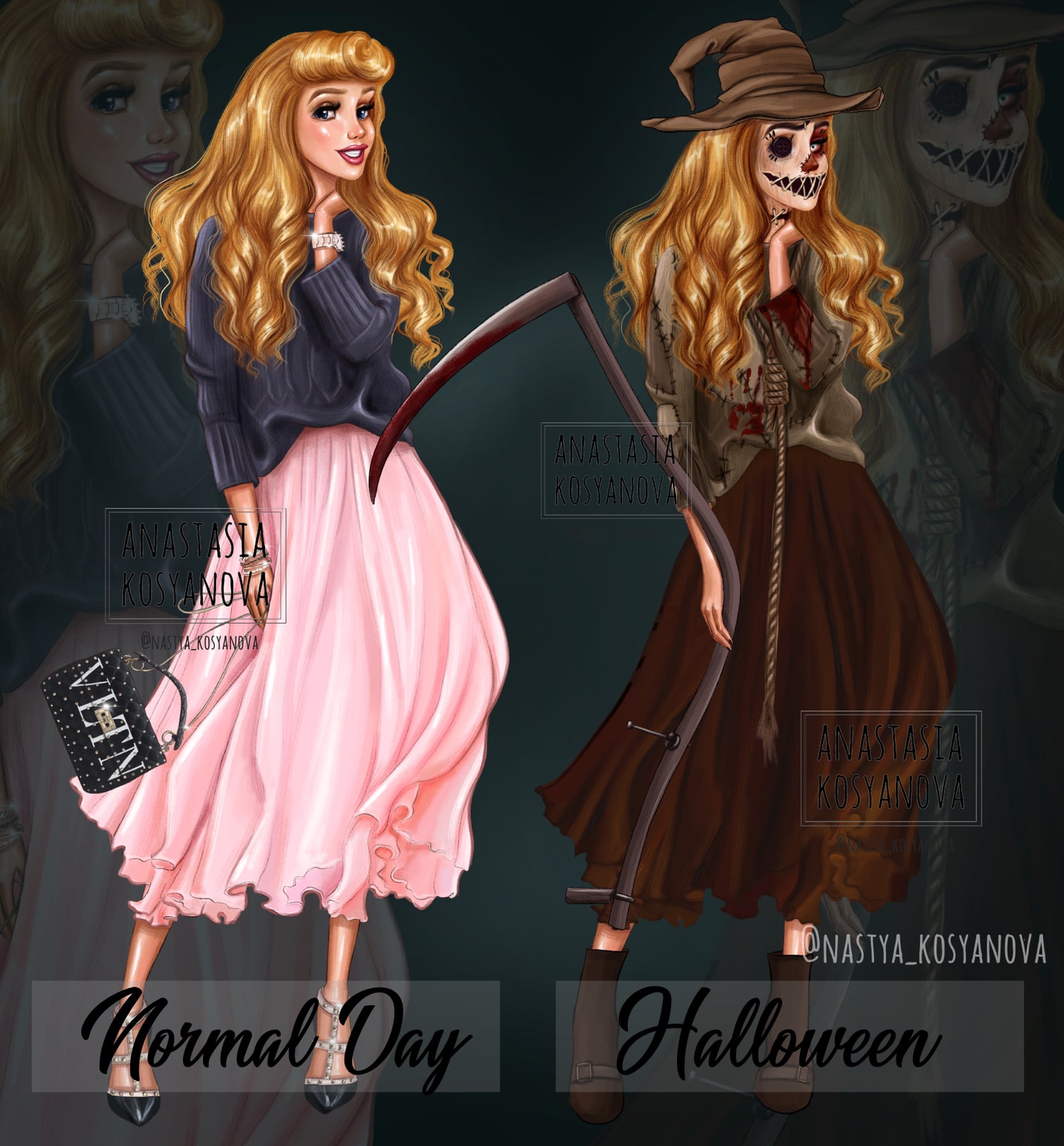 Artist Reimagines Disney Princesses as Horror Movie Villains | PS Smart ...