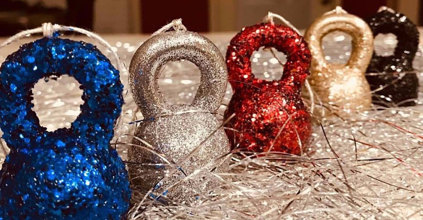Kettlebell Christmas Tree Ornaments | POPSUGAR Fitness