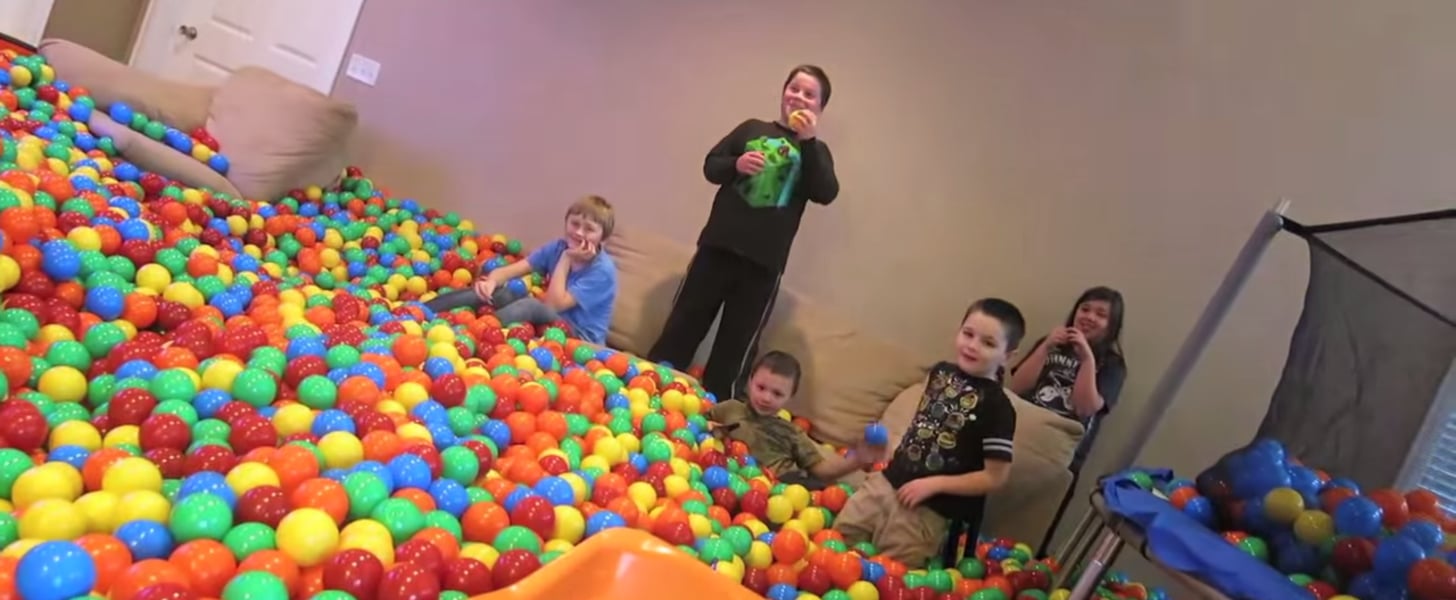 Dad Turns House Into Giant Ball Pit | PS Family