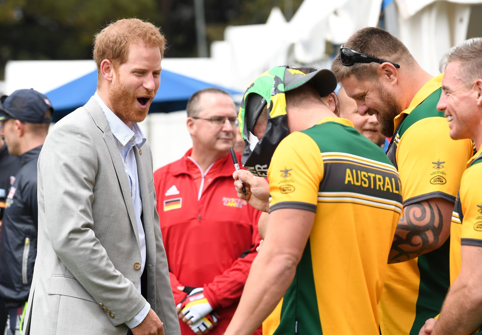 Prince Harry Tries on Speedo at Invictus Games 2018 | POPSUGAR Celebrity