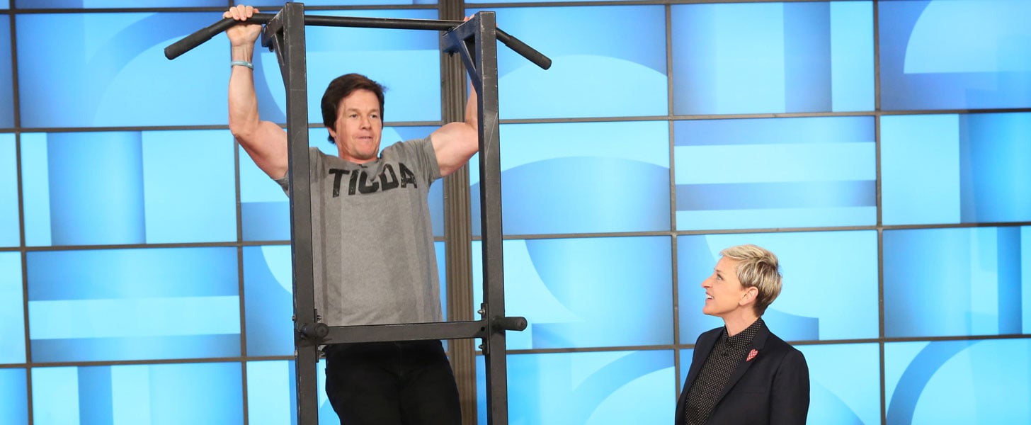 Mark Wahlberg Doing Pull-Ups on Ellen | POPSUGAR Celebrity