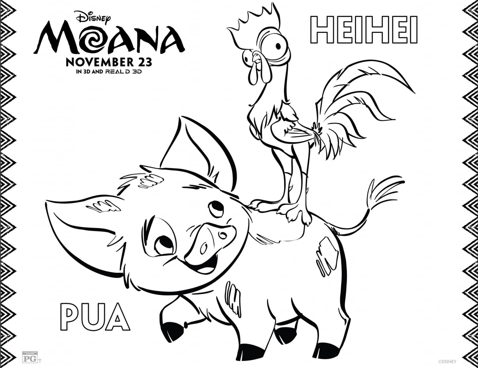 Disney's Printable Moana and Maui Coloring Pages | POPSUGAR Family