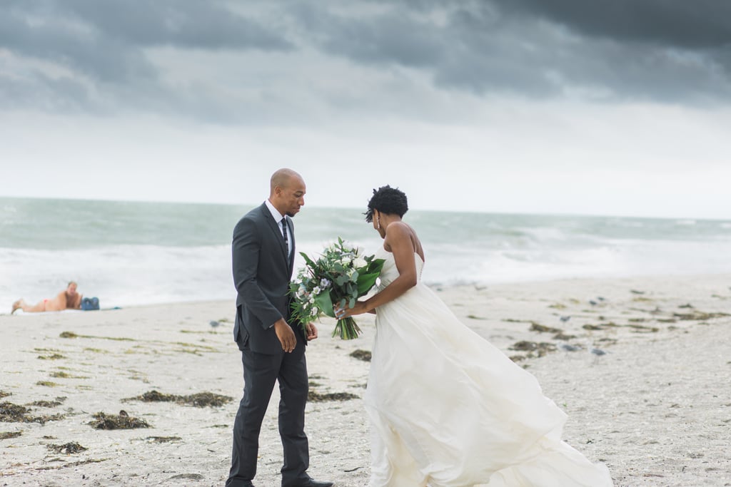 First Look Wedding Photo Shoot On The Beach Popsugar Love And Sex Photo 19