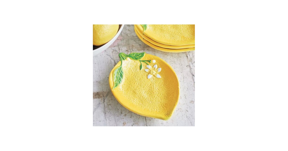 Lemon Plates Set of 4 ($40) | Spring Dishes and Servingware | POPSUGAR ...