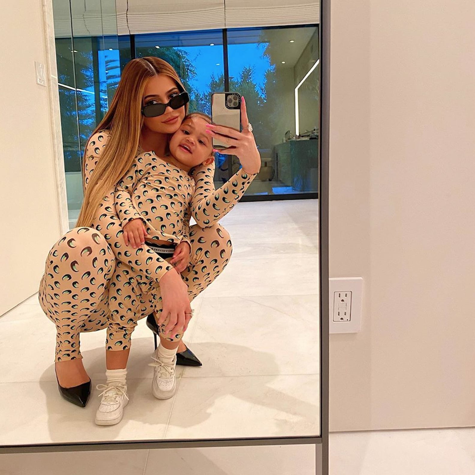 Kylie Jenner Wears Matching Marine Serre Outfit With Stormi | PS Fashion