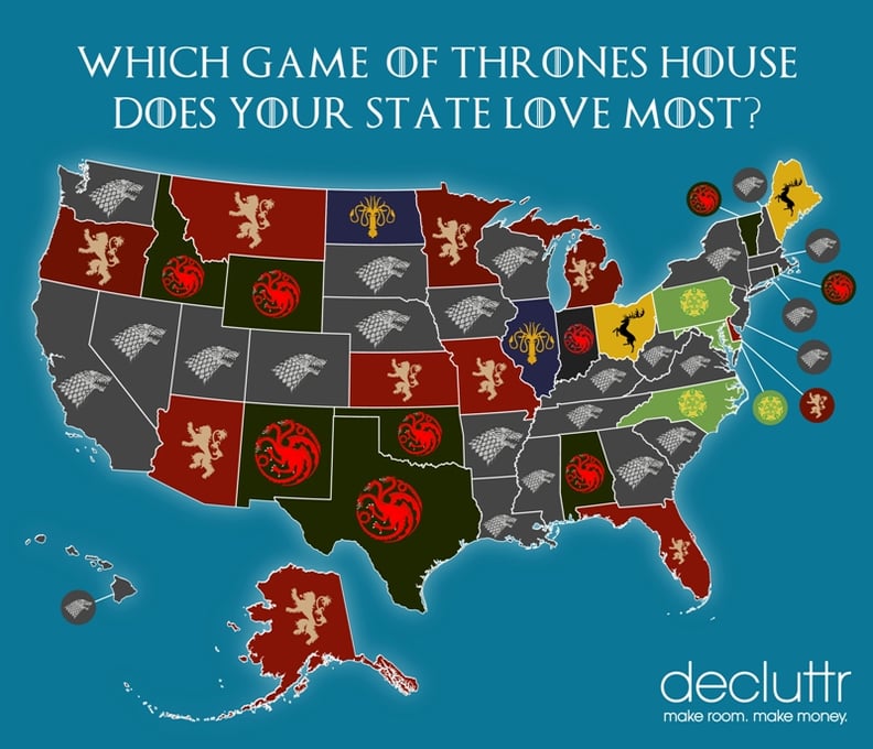 Which Game of Thrones House Is Your State? | PS Smart Living