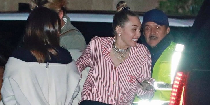 Miley Cyrus Chanel Button Down and High Tops | POPSUGAR Fashion