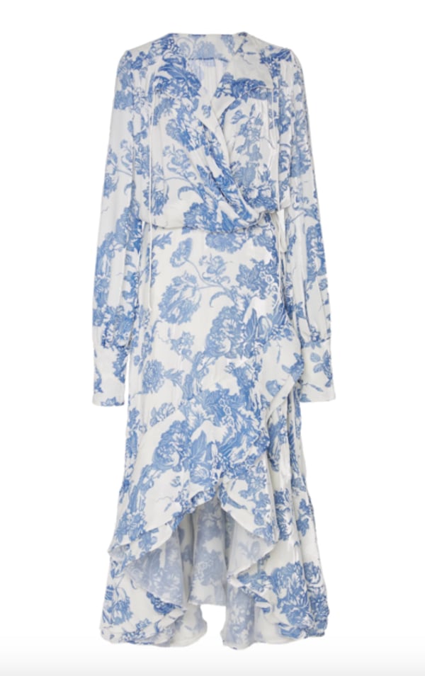 Meghan Markle's Oscar de la Renta Wrap Dress 2018 | POPSUGAR Fashion