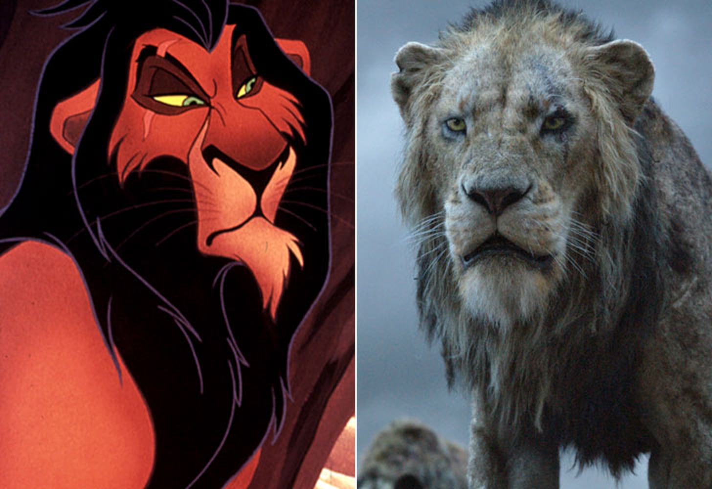 Lion King Cartoon and Live-Action Cast Side-by-Side Photos | PS ...