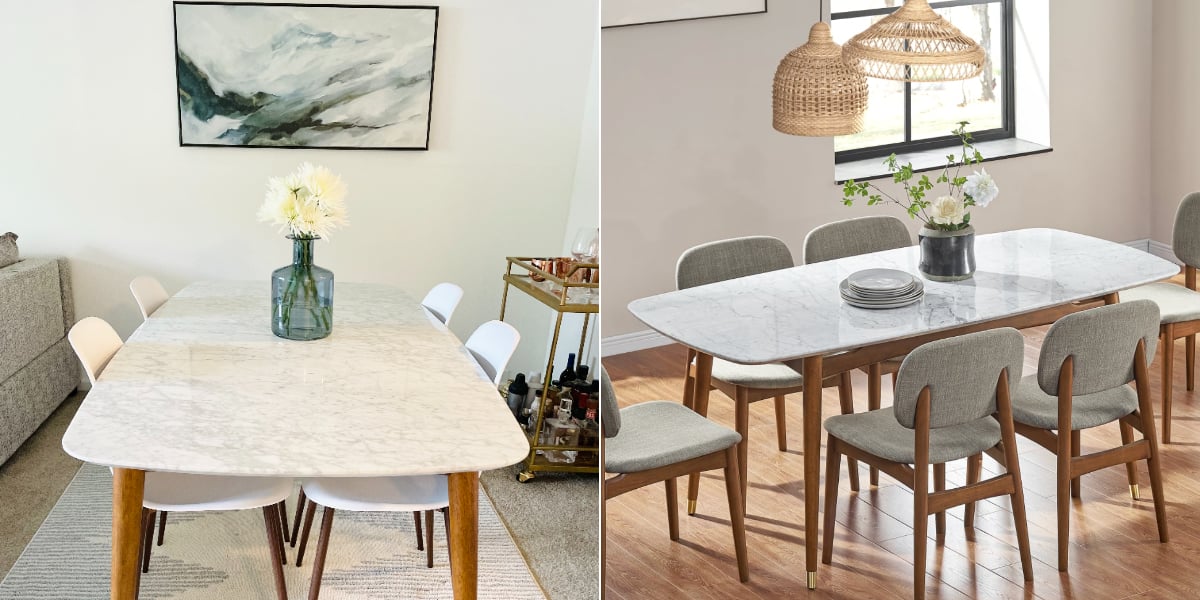 Castlery Kelsey Marble Dining Table Editor Review | POPSUGAR Home