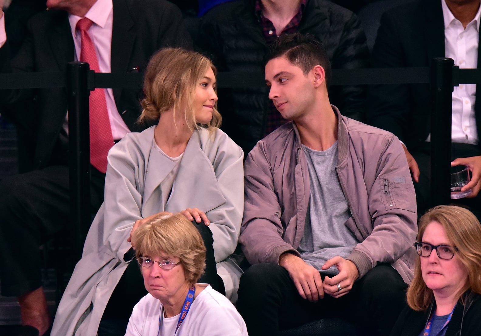 Gigi Hadid and Best Friend at New York Knicks Game | POPSUGAR Celebrity
