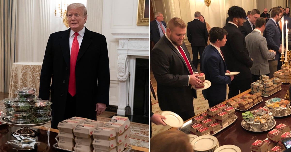 Donald Trump Serves Fast Food to Clemson Tigers | PS News