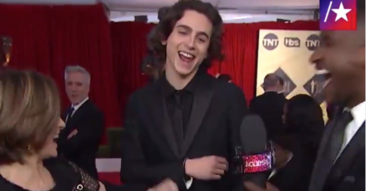 Timothee Chalamet Rapping Cardi B at the SAG Awards | PS Celebrity