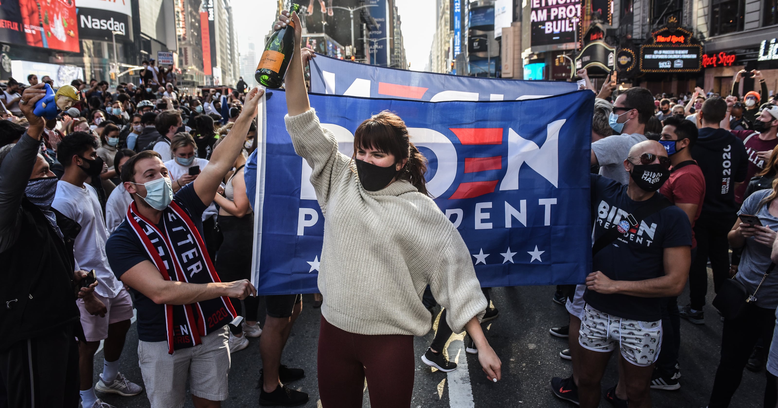 Crowds Celebrate Joe Biden and Kamala Harris's Win | Photos | PS News
