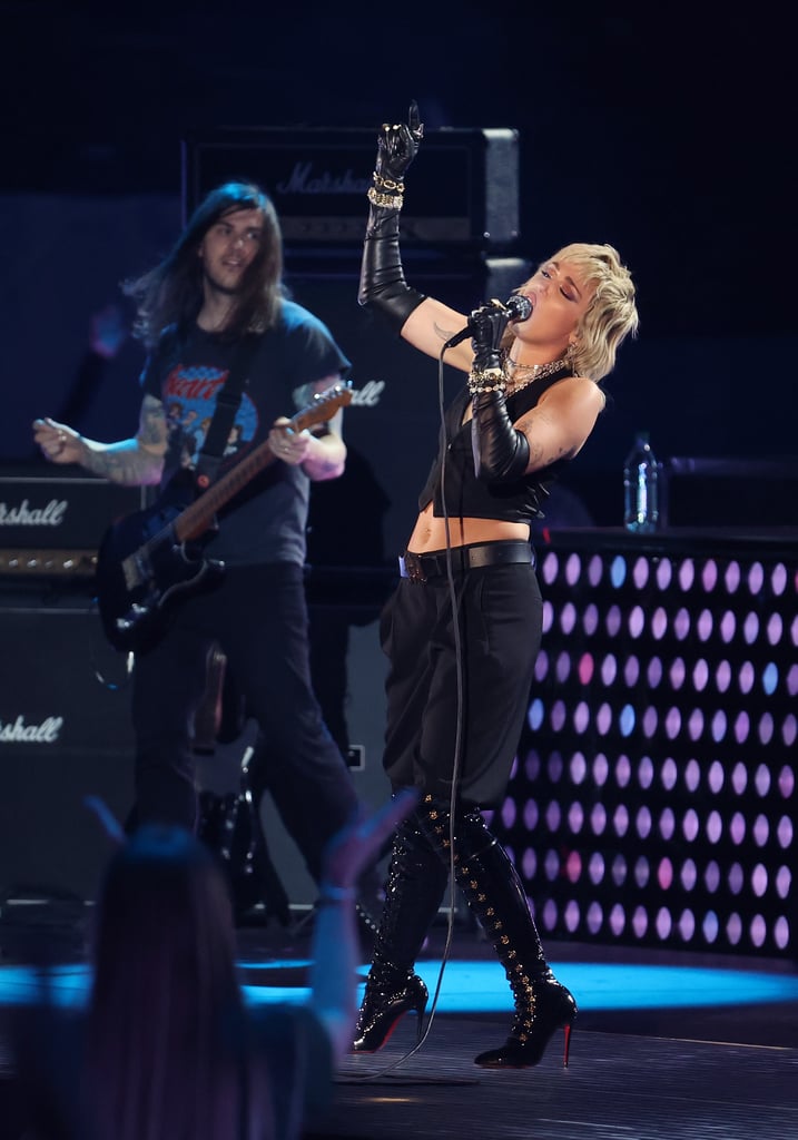 Miley Cyrus Wears YSL Outfit For NCAA Final Four Concert | POPSUGAR ...