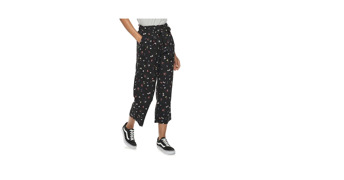 Popsugar Paperbag Waist Wide Leg Crop Pants Stylish Popsugar At Kohl