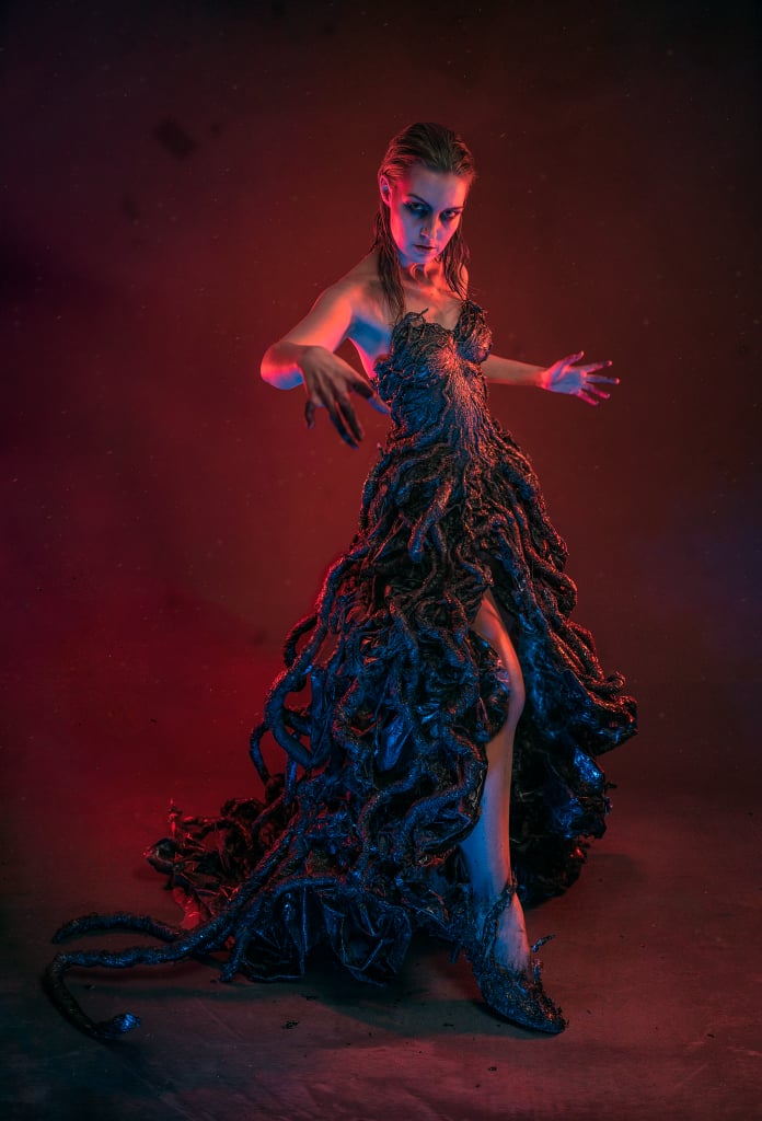 Stranger Things Fan Creates an Upside Down Vecna Dress | POPSUGAR Fashion