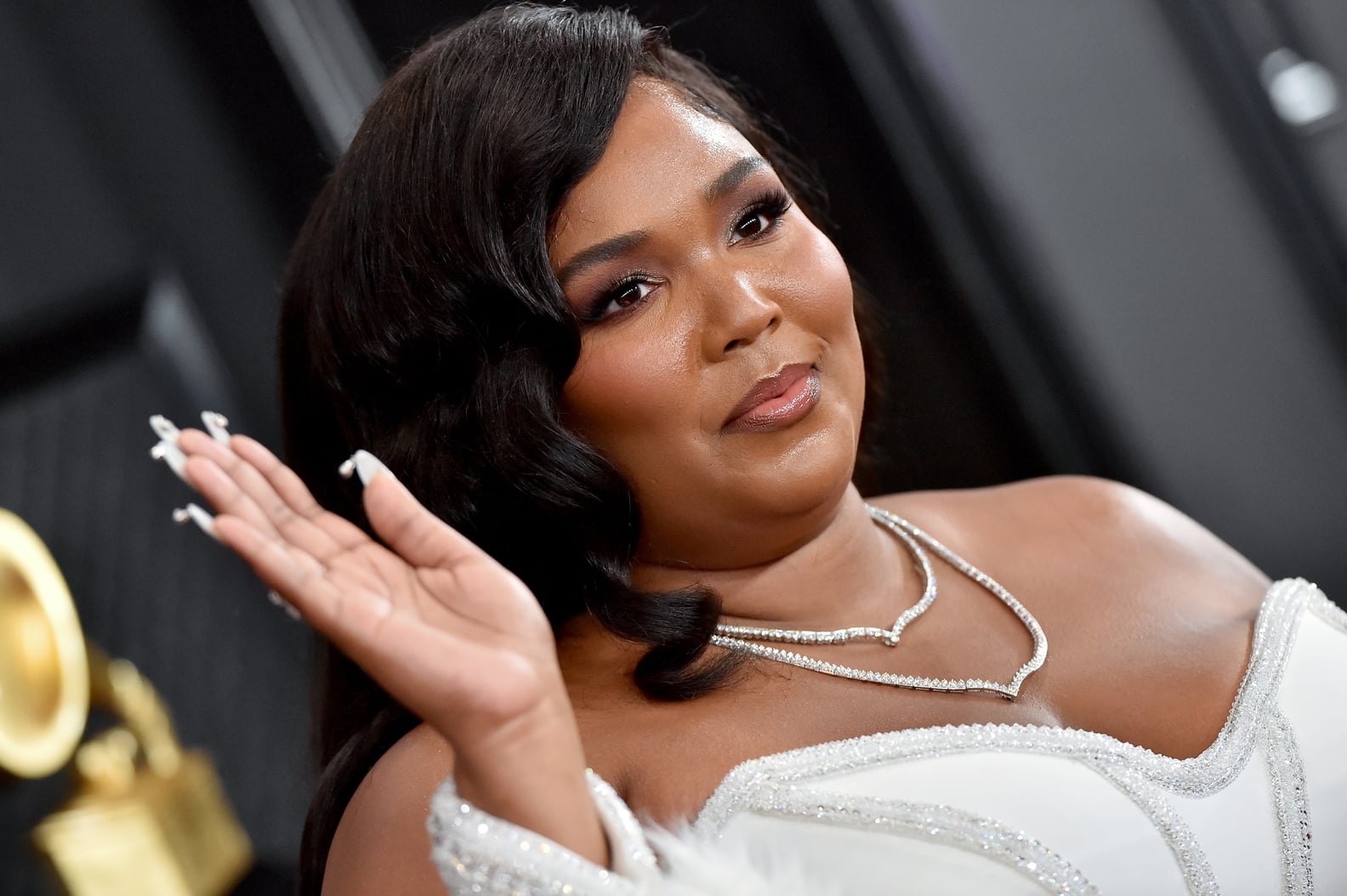 Lizzo's Rhinestone French Manicure For Cardi B's Birthday | PS Beauty