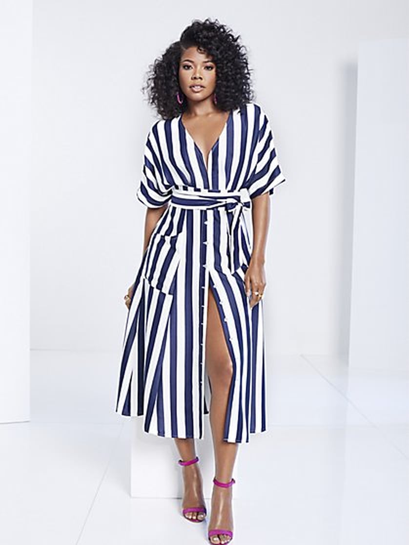 Gabrielle Union New York and Company Striped Dress | PS Fashion