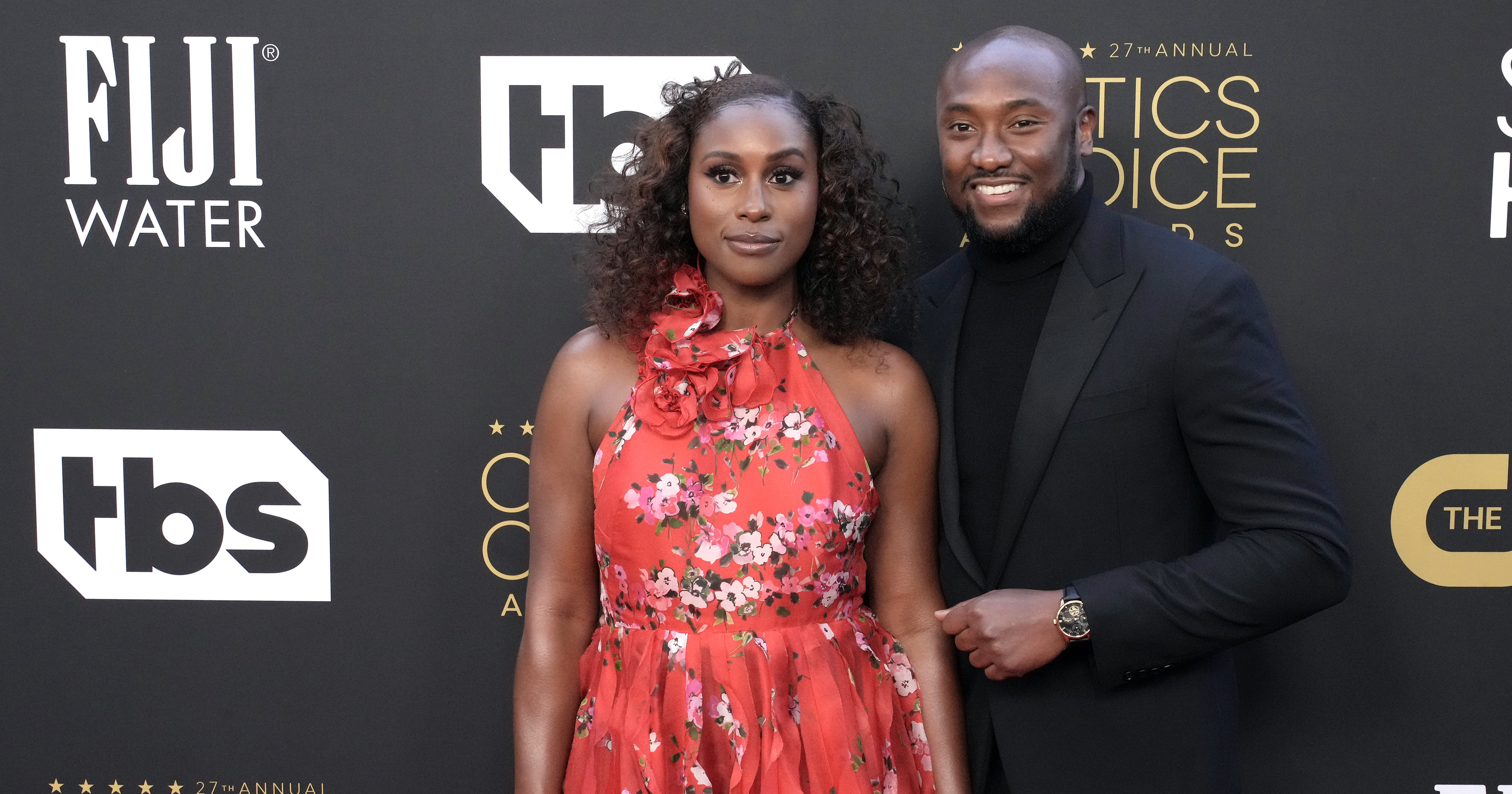 Issa Rae and Louis Diame at the 2022 Critics' Choice Awards | PS Celebrity