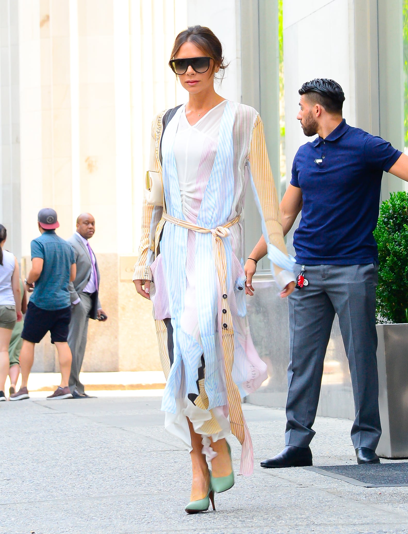 Victoria Beckham Green Heels in NYC 2018 | PS Fashion