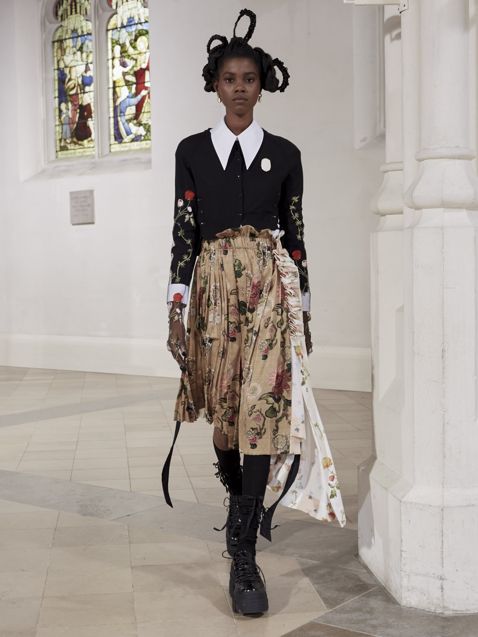 Simone Rocha Fall 2021 Features Patchwork and Regencycore | PS Fashion