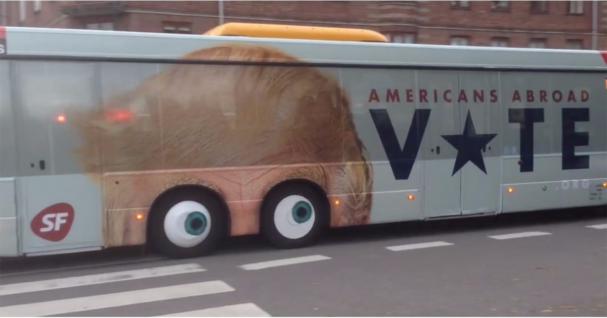 Bus in Denmark Makes Fun of Donald Trump | POPSUGAR News