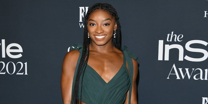 Simone Biles Wears Green Cutout Dress at InStyle Awards | POPSUGAR Fashion
