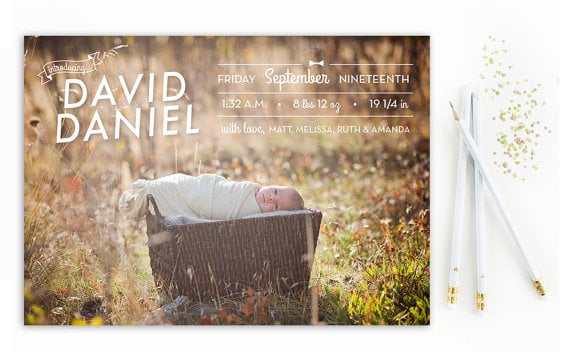 Etsy Birth Announcement Photo Cards | POPSUGAR Family