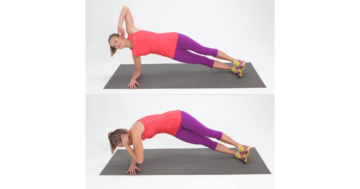 Twisting Side Plank | Exercises For Side Abs | POPSUGAR Fitness Photo 5