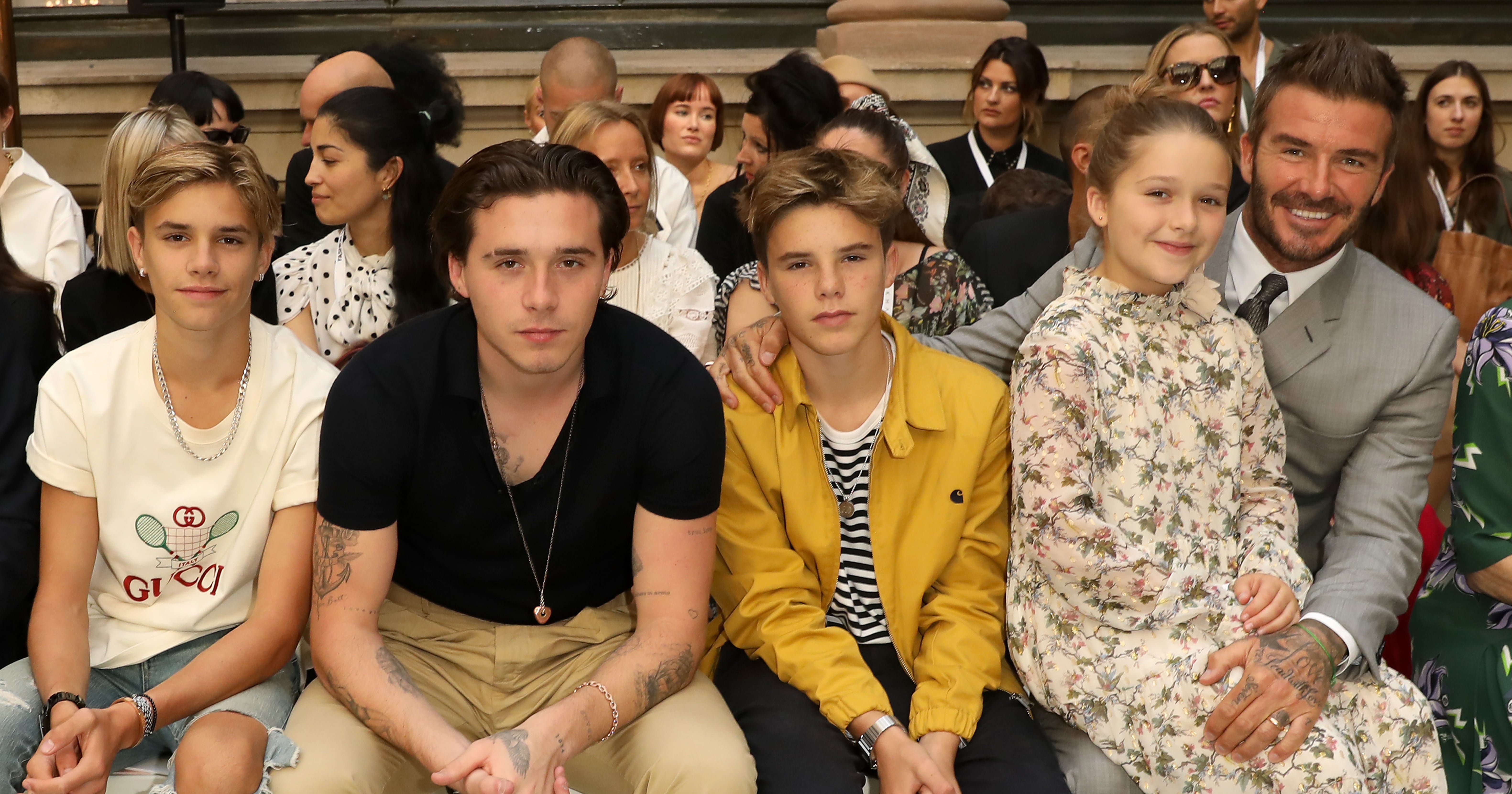 Beckham Family at Victoria Beckham Spring 2020 Fashion Show | POPSUGAR ...