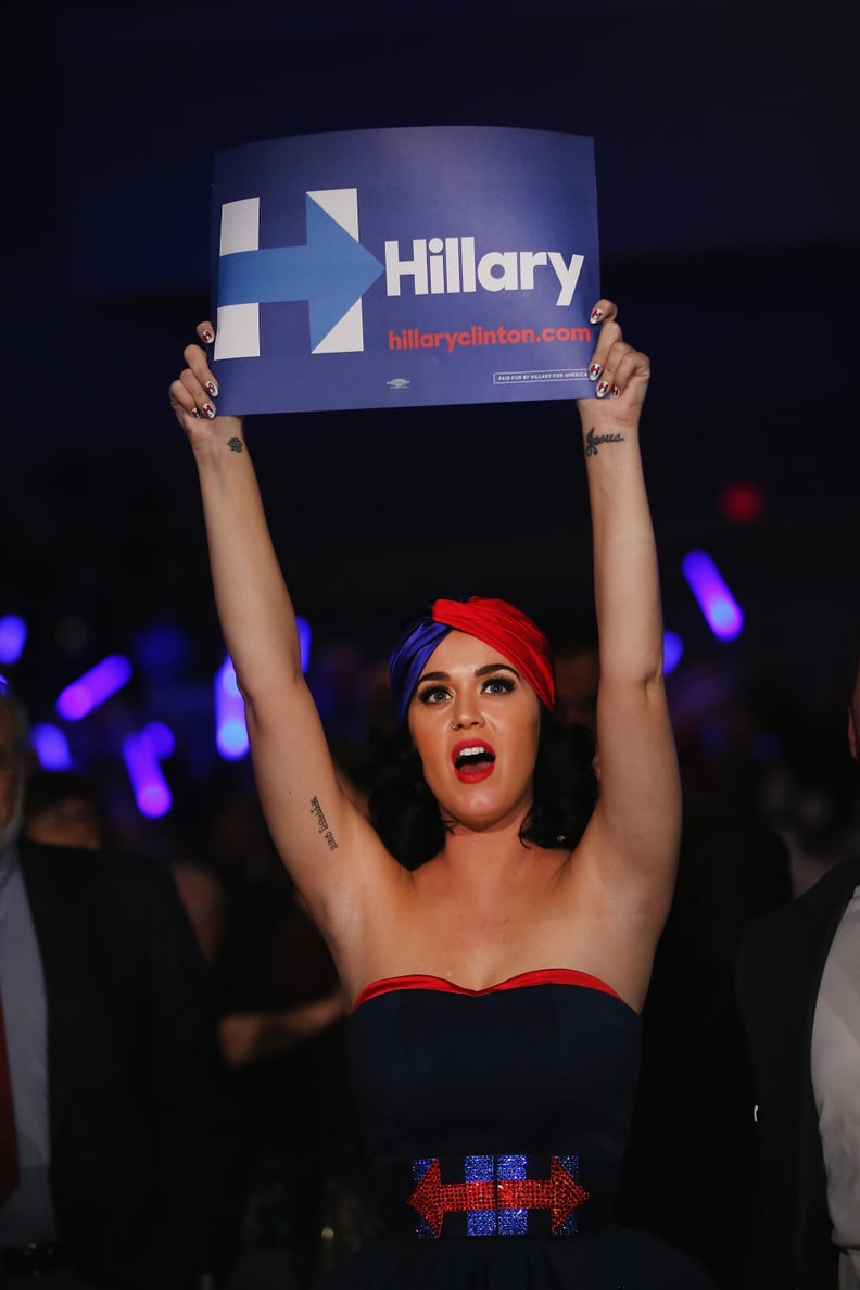 Katy Perry at Hillary Clinton Rally October 2015 | POPSUGAR Celebrity