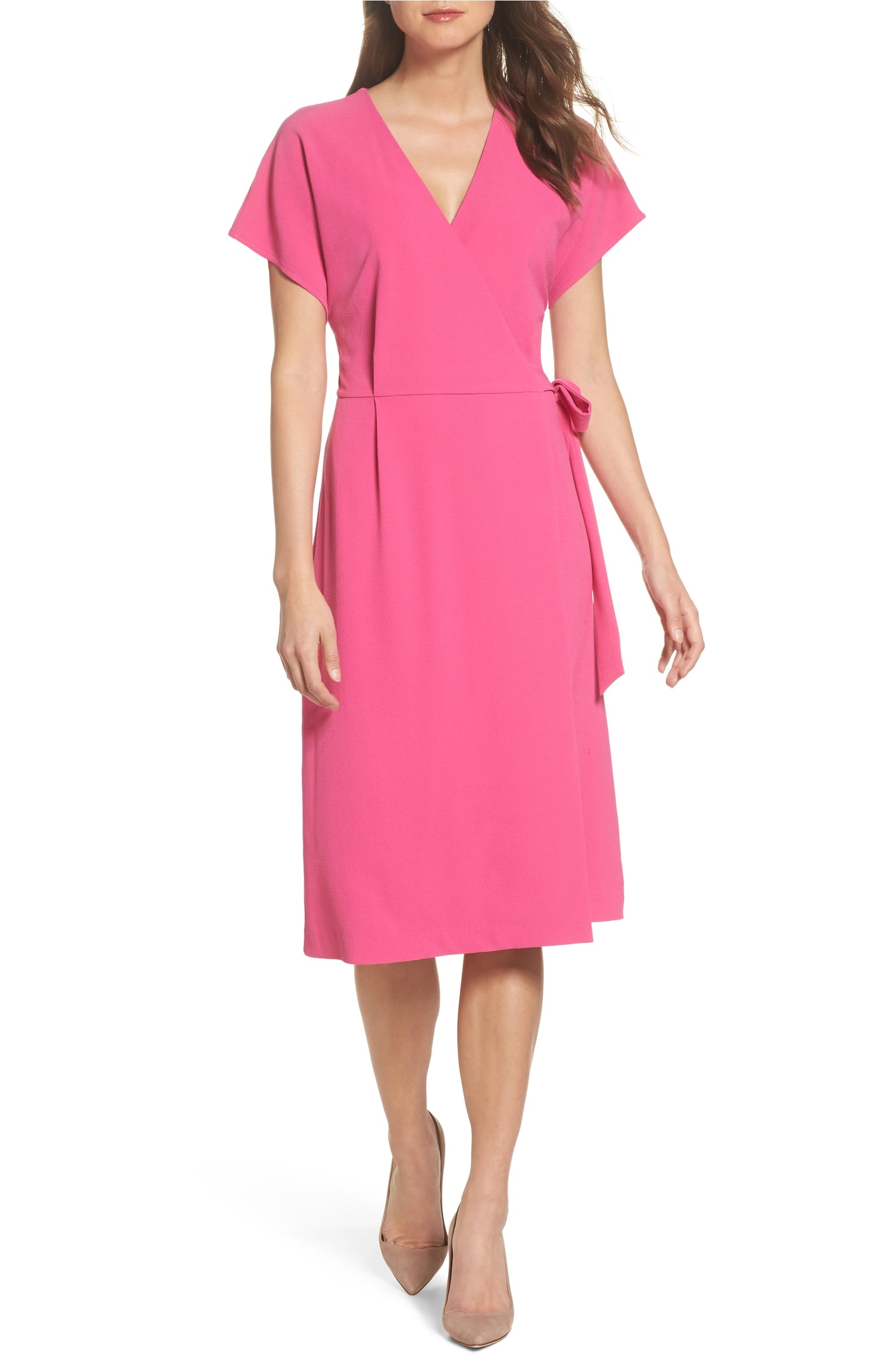 Victoria Beckham Pink Dress in NYC 2018 | PS Fashion