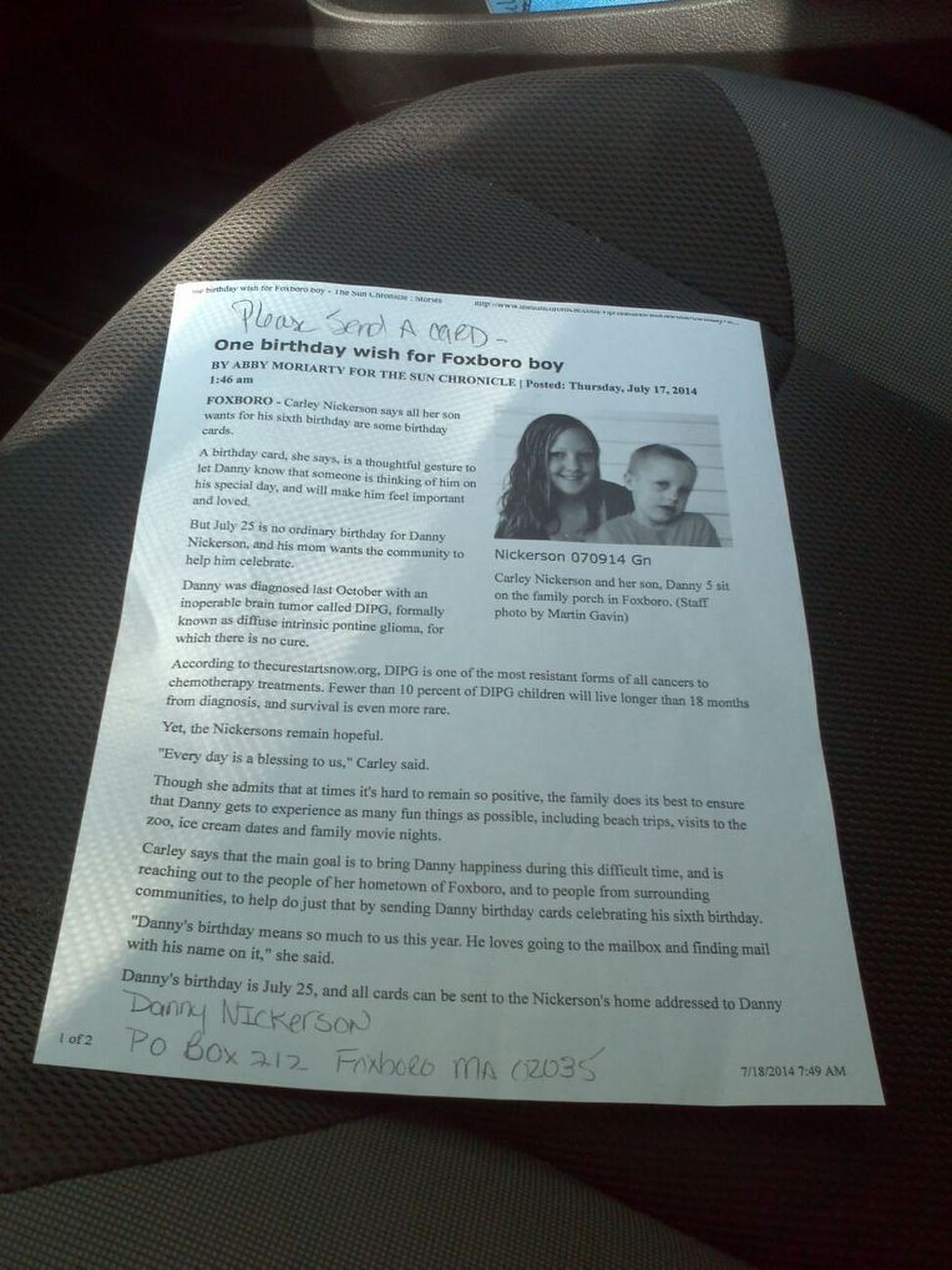 Reddit Users Send Birthday Cards to Sick Boy | PS Tech