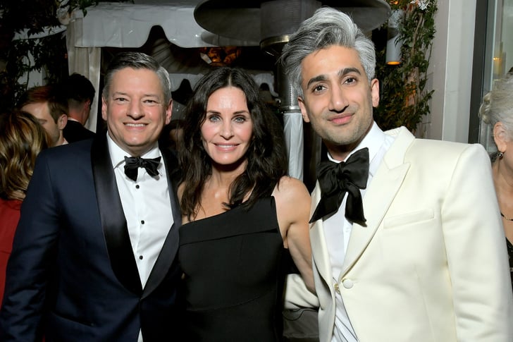 Ted Sarandos Courteney Cox And Tan France At The Netflix Oscars Party