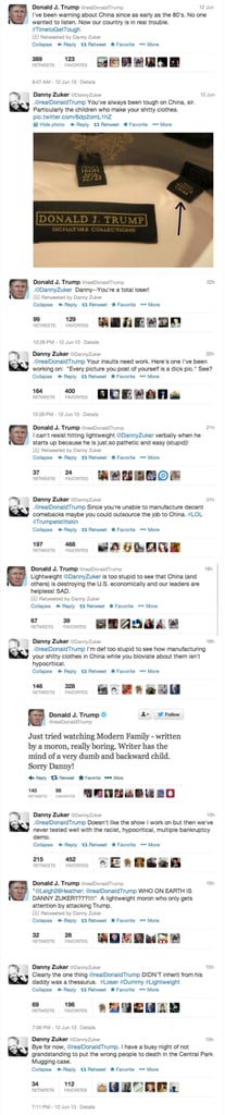 Donald Trump-Danny Zuker Twitter Feud | POPSUGAR Tech