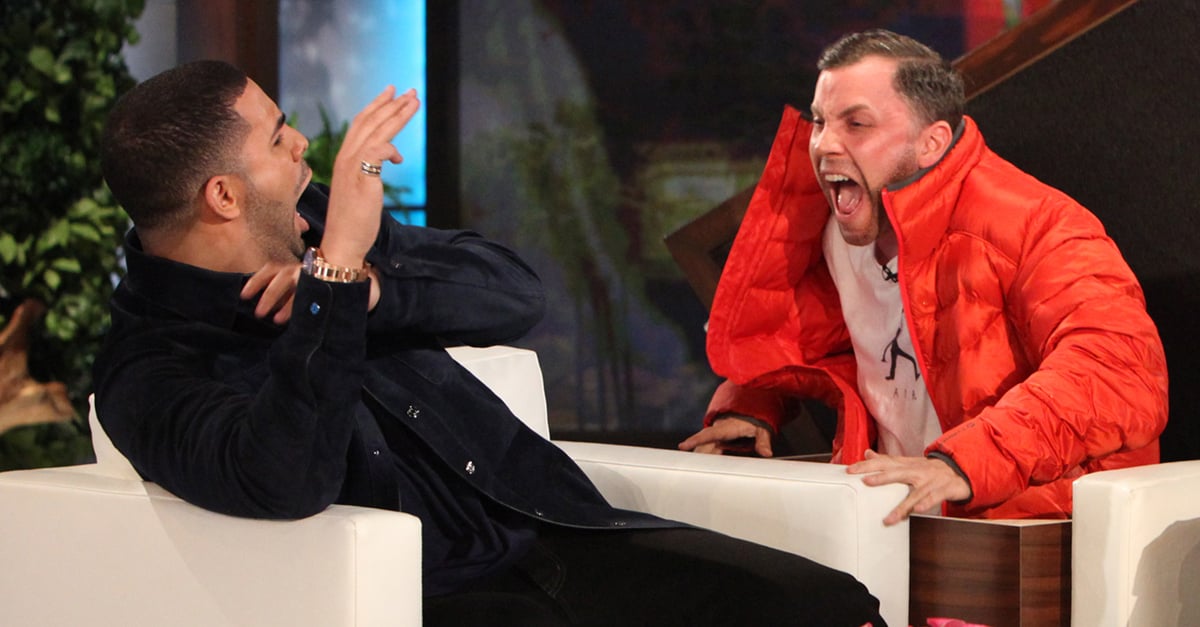Drake Gets Scared on The Ellen DeGeneres Show | Video | PS Celebrity