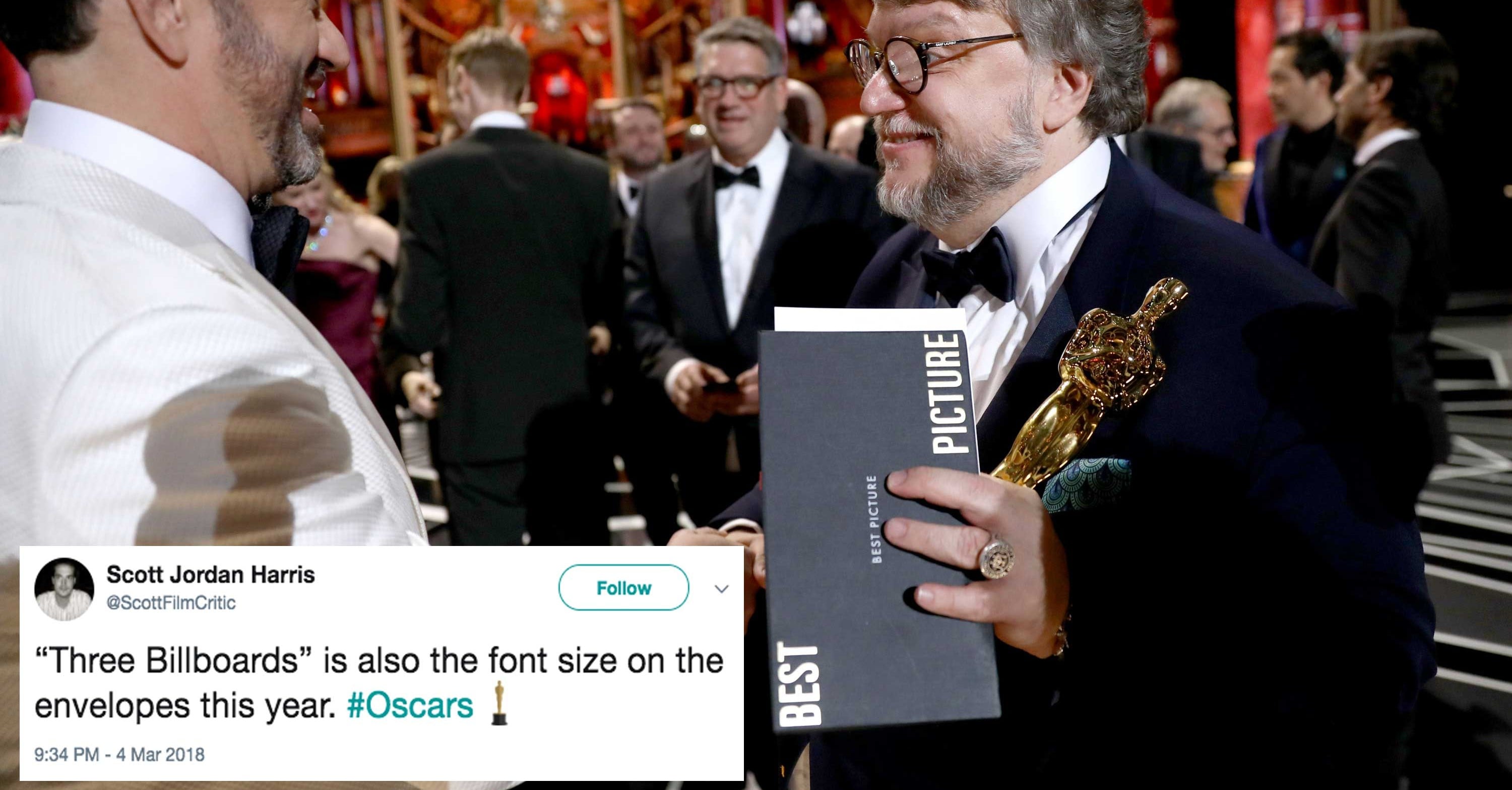 Large Oscars Envelope Font 2018 | PS UK Entertainment